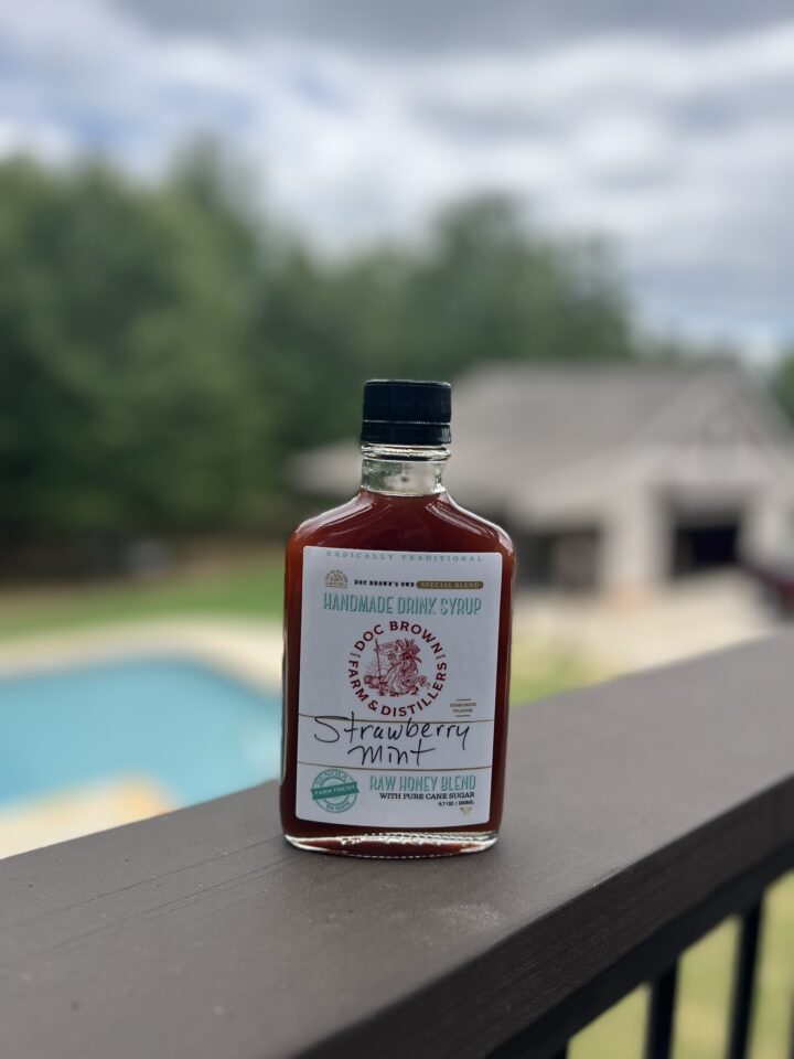 🍓🌿 Strawberry Mint Simple Syrup – Doc Brown Farm & Distillers